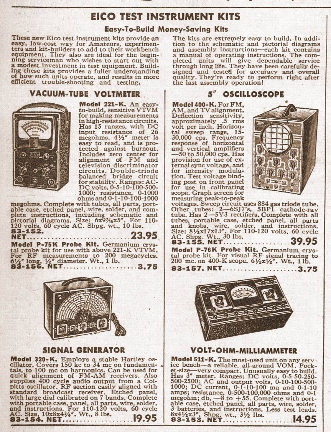 Supplemental pictures for "The EICO story: The Electronic Instrument ...